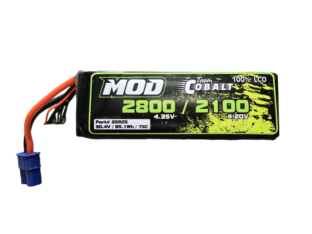 MOD Team Cobalt 2800 mah / 2100 mah 100% LCO 8s Battery 30.4V / 85.1Wh ...